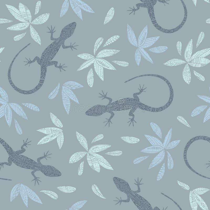 Lizard seamless pattern stock vector. Illustration of small - 38130010