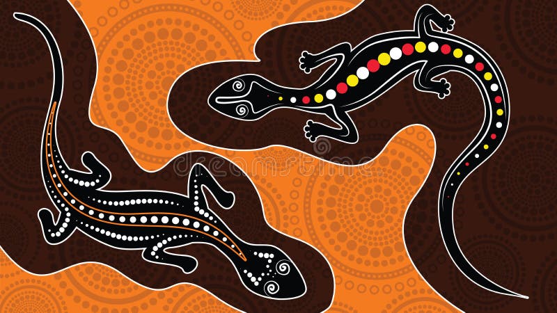 Aboriginal Art Lizard