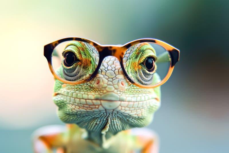 Lizard Wearing Glasses Staring Camera Stock Photos - Free & Royalty ...