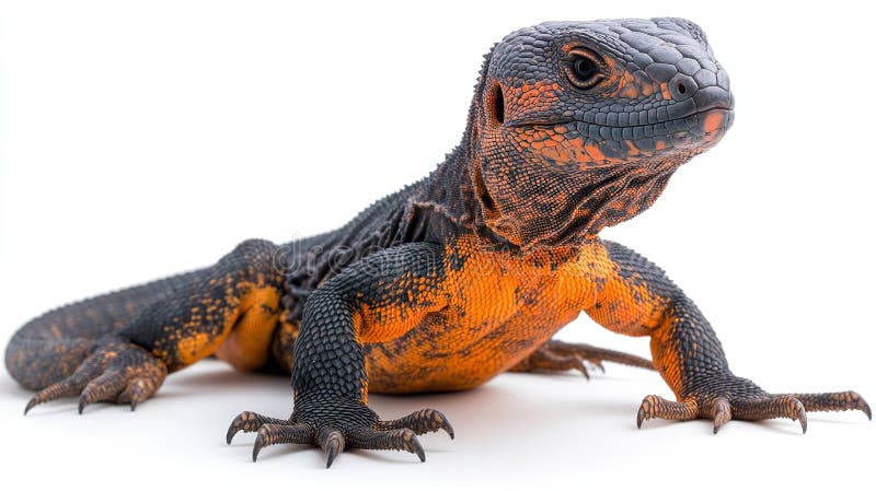 Lizard on white background stock illustration. Illustration of lizard ...