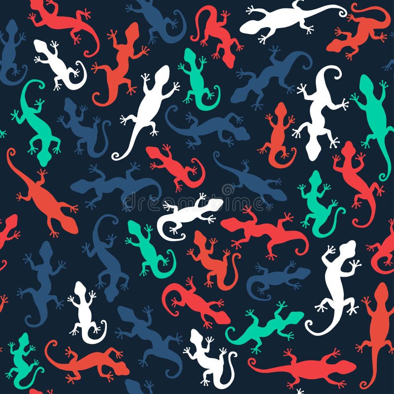 Lizards. Seamless Abstract Background Stock Vector - Illustration of ...