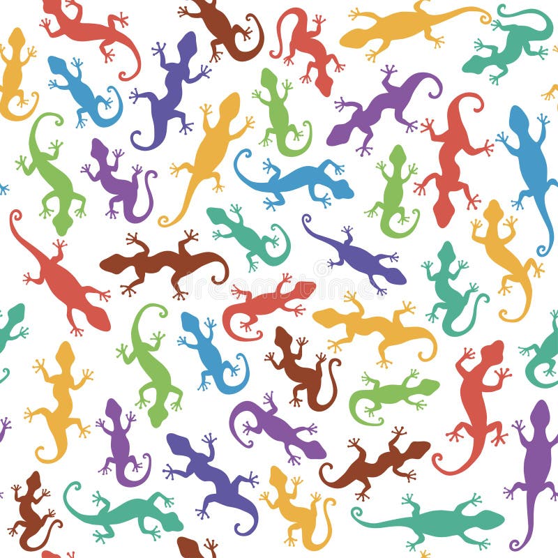 Lizards seamless pattern stock vector. Illustration of design - 2834173