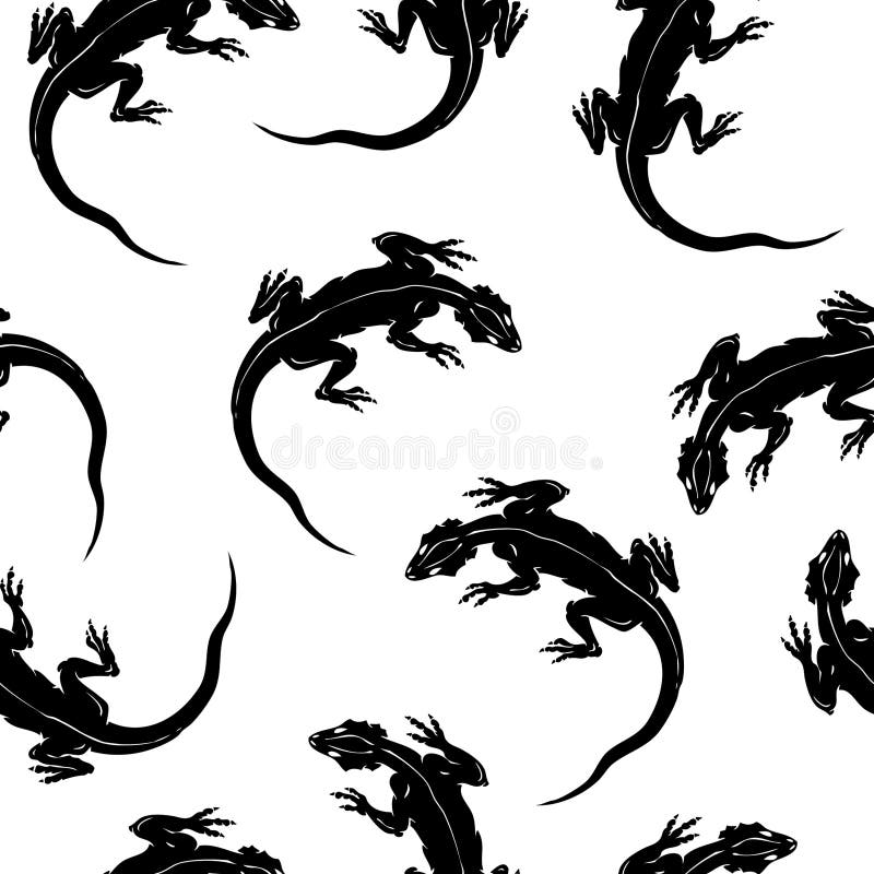 Lizards seamless pattern stock vector. Illustration of design - 2834173