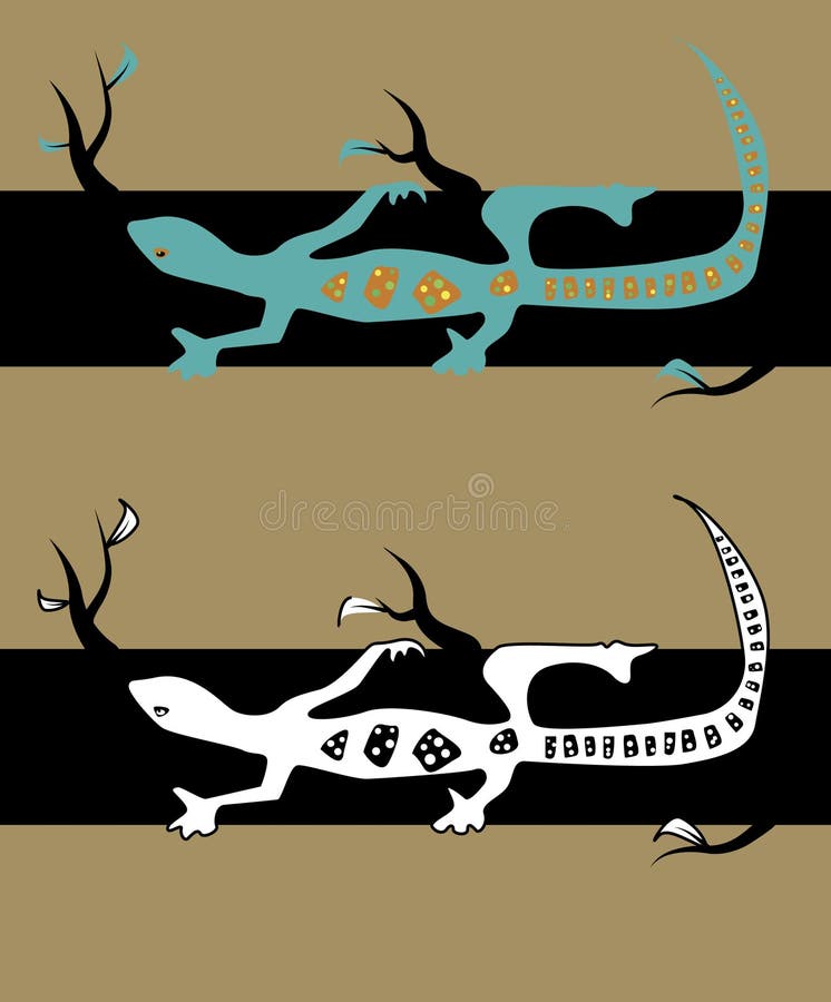 Lizards. Vector Illustration Stock Vector - Illustration of pets ...