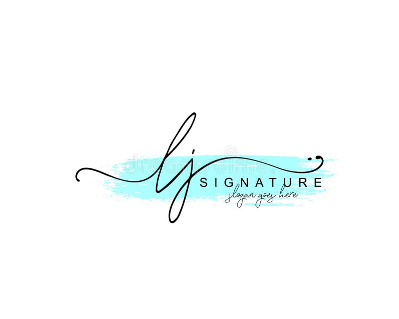 Initial LJ Signature Logo Template Vector Stock Vector - Illustration ...