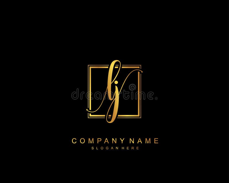 Initial LJ Signature Logo Template Vector Stock Vector - Illustration ...