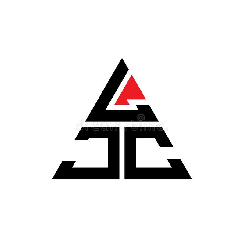 LJC Triangle Letter Logo Design with Triangle Shape. LJC Triangle Logo ...