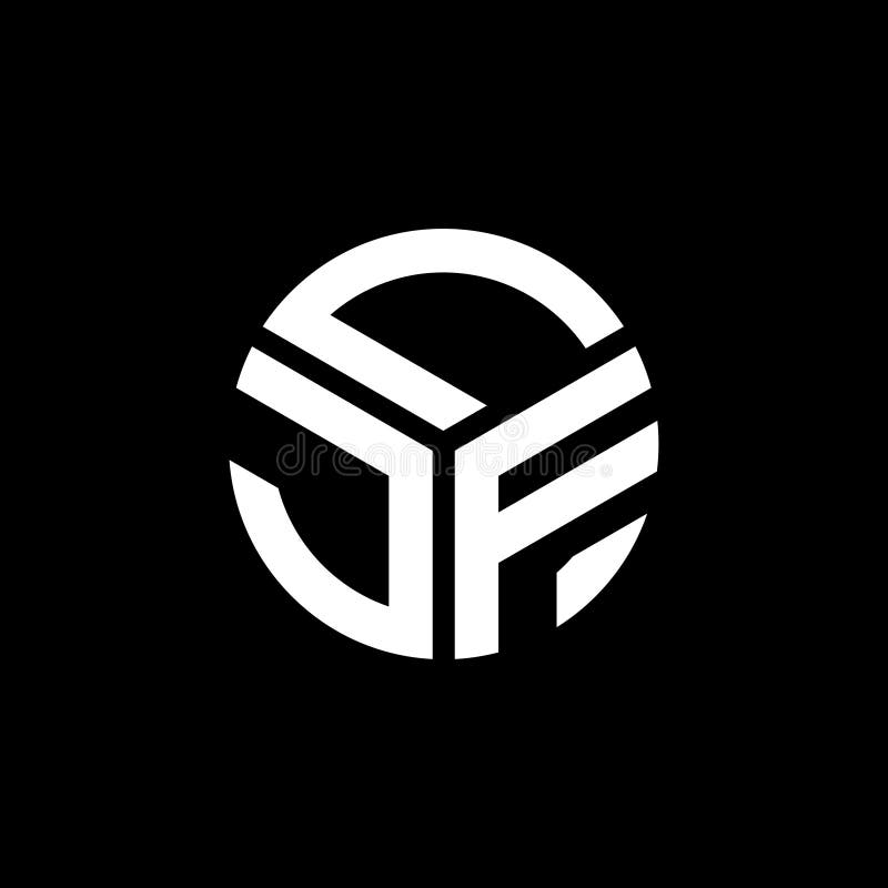 LJF Letter Logo Design on Black Background. LJF Creative Initials ...