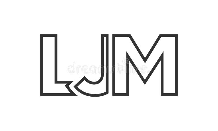 LJM Logo Design Template with Strong and Modern Bold Text. Initial ...