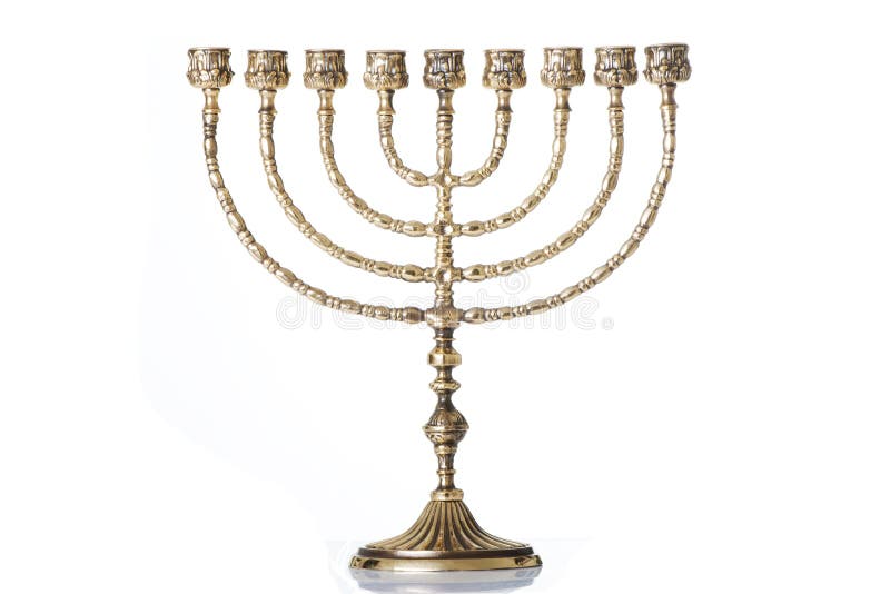 Undersöker Den Hanukkah Menoran Fotografering för Bildbyråer - Bild av ...