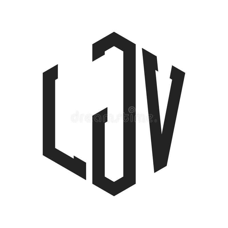 LJV Logo Design. Initial Letter LJV Monogram Logo Using Hexagon Shape ...