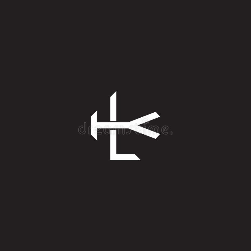 LK Initial Letter Overlapping Interlock Logo Monogram Line Art Style ...