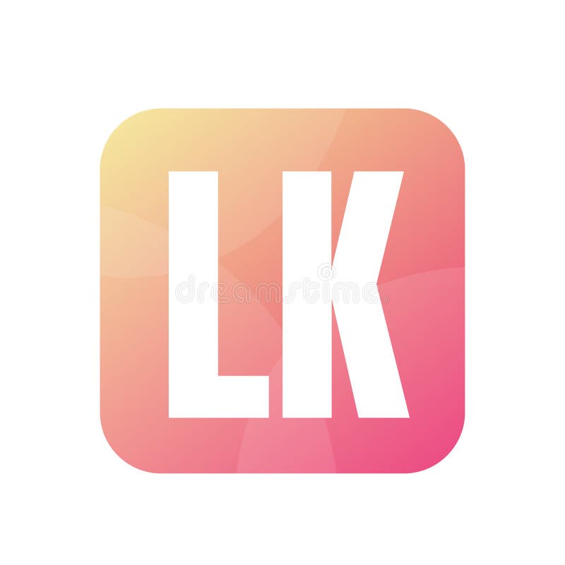LK Letter Logo Design with Simple Style Stock Vector - Illustration of ...