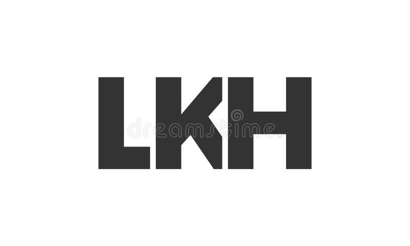 LKH Logo Design Template with Strong and Modern Bold Text. Initial ...