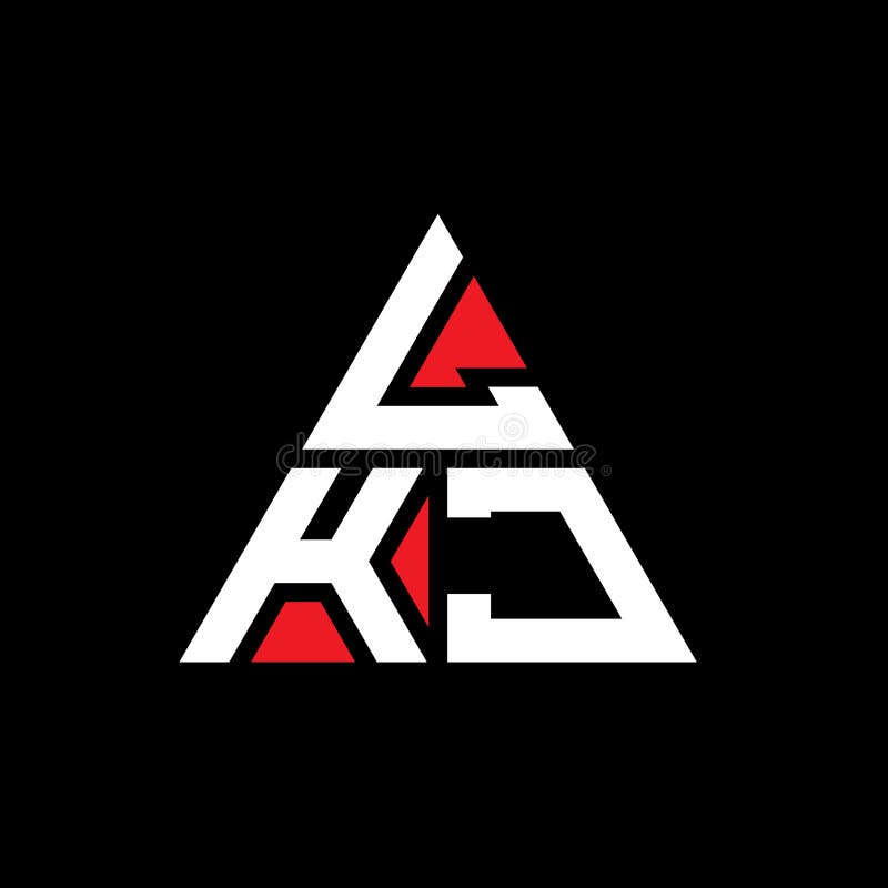 LKJ Triangle Letter Logo Design with Triangle Shape. LKJ Triangle Logo ...