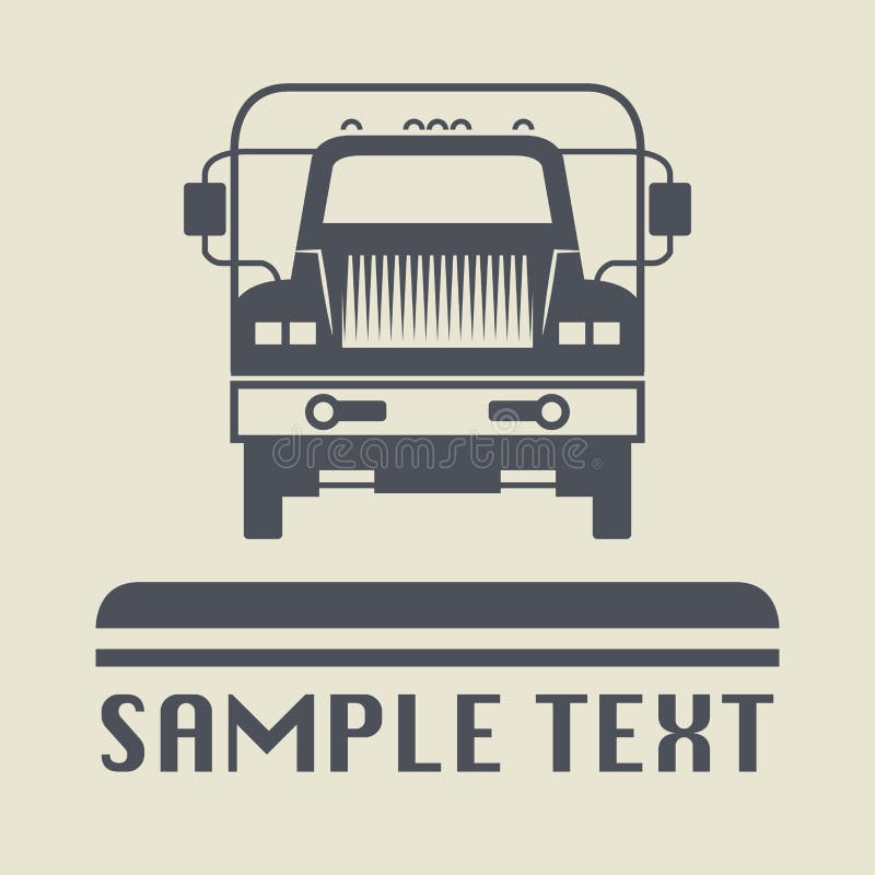 LKW-Ikone oder -zeichen vektor abbildung. Illustration von schwer ...