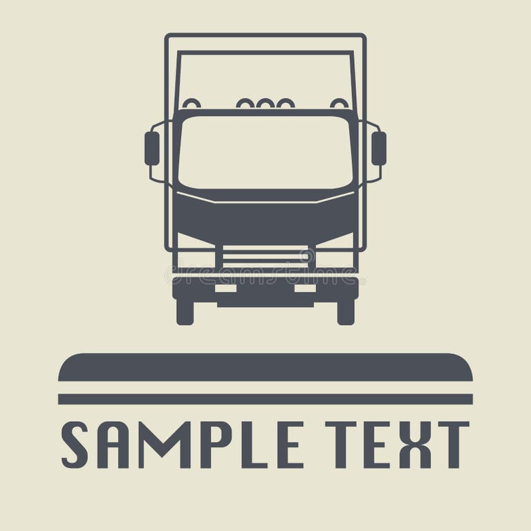 LKW-Ikone oder -zeichen vektor abbildung. Illustration von schwer ...