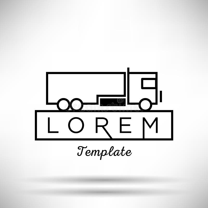 LKW-minimaler Zeichen-Vektor-Entwurf Vektor Abbildung - Illustration ...