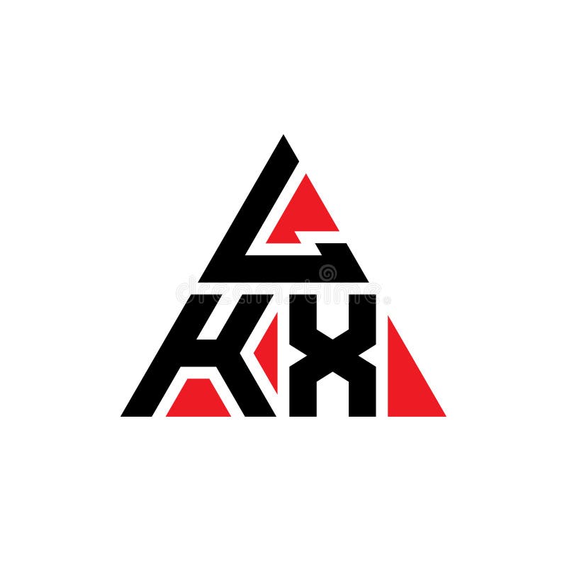 LKX Triangle Letter Logo Design with Triangle Shape. LKX Triangle Logo ...