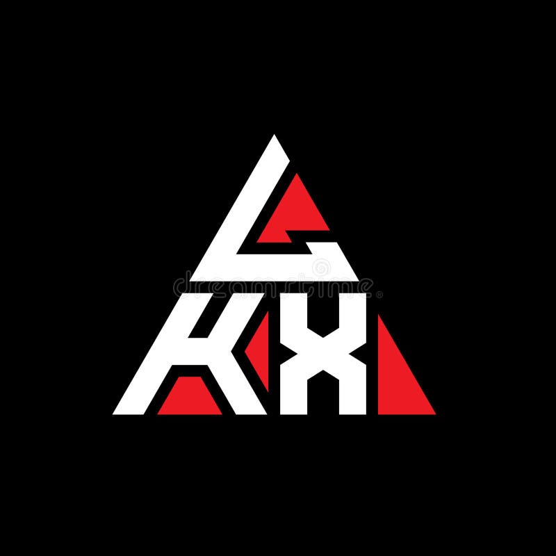 LKX Triangle Letter Logo Design with Triangle Shape. LKX Triangle Logo ...