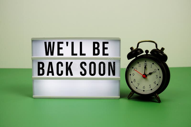 Be Back Soon Clock Stock Photos - Free & Royalty-Free Stock Photos from ...