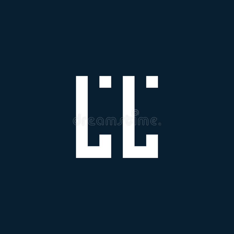 LL Initial Monogram Logo with Geometric Style Stock Vector ...
