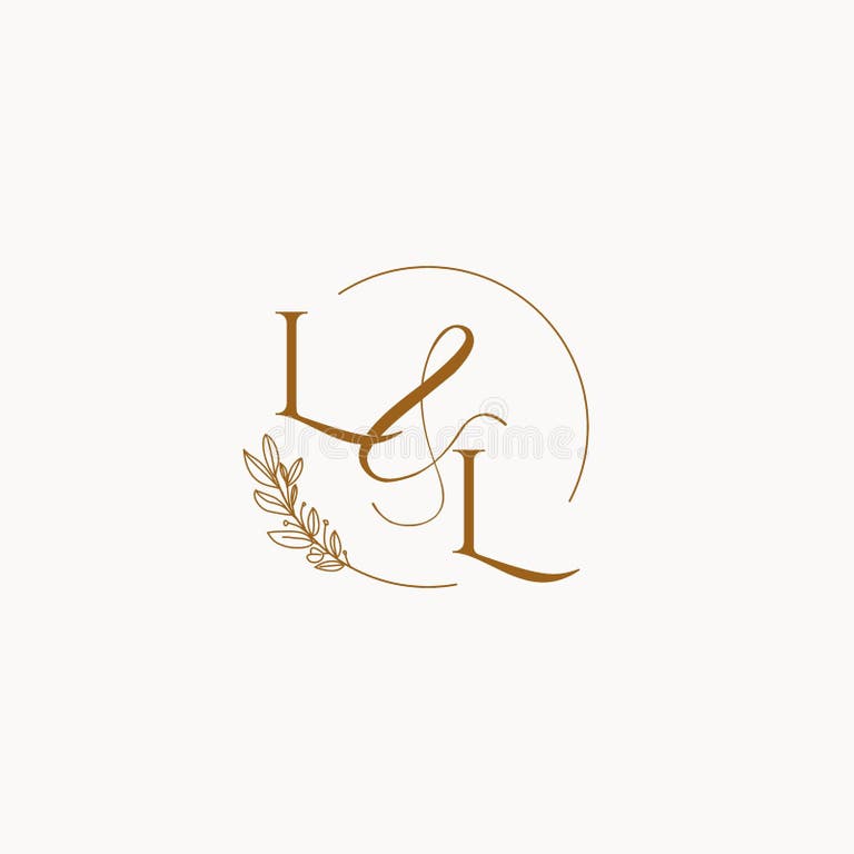 LL Initial Wedding Monogram Logo Stock Illustration - Illustration of ...