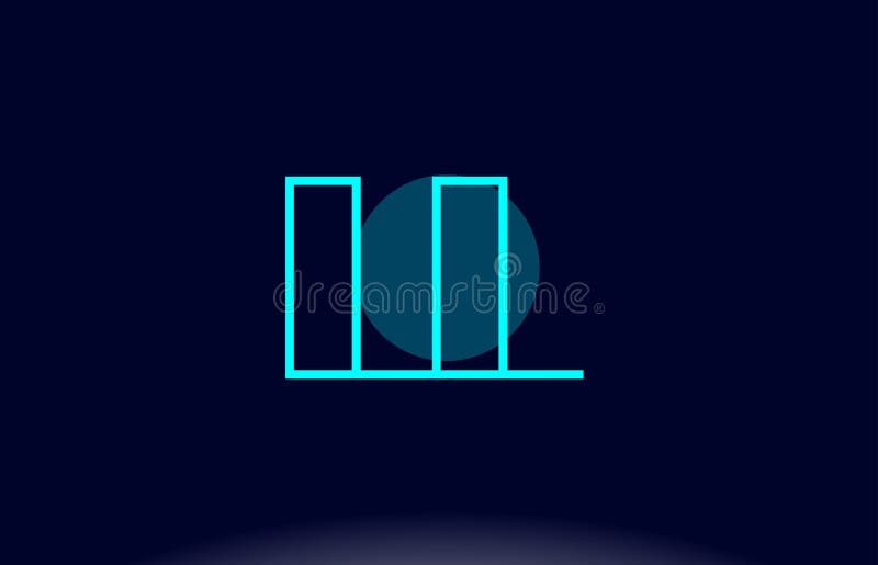 Ll L Blue Line Circle Alphabet Letter Logo Icon Template Vector Stock ...
