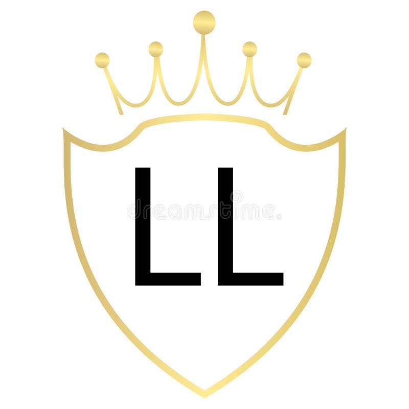 LL Letter Logo Design with Simple Style Stock Vector - Illustration of ...