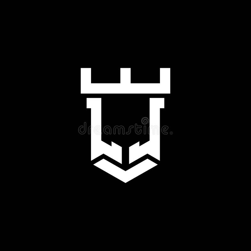 LL Logo Letter Castle Shape Style Stock Vector - Illustration of black ...