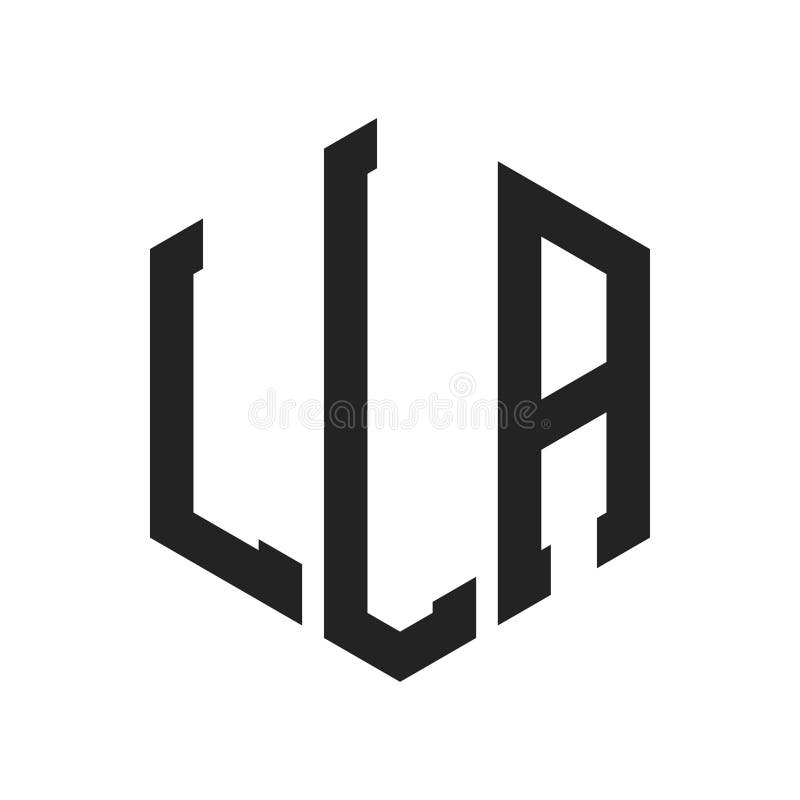 LLA Logo Design. Initial Letter LLA Monogram Logo Using Hexagon Shape ...
