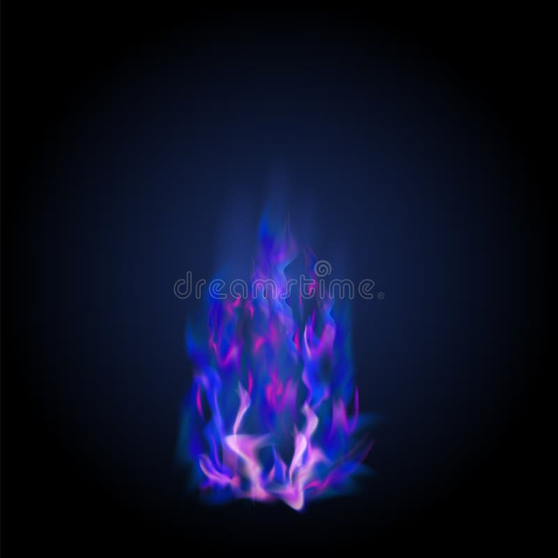 Llama Ardiente Azul Del Fuego Stock de ilustración - Ilustración de ...