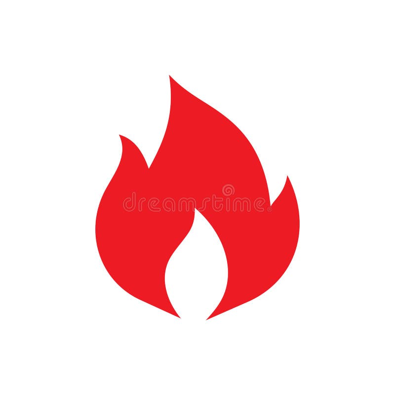 Llama Del Fuego - Icono Rojo En El Ejemplo Blanco Del Vector Del Fondo ... Llama Del Fuego - Icono Rojo En El Ejemplo Blanco Del Vector Del Fondo ...