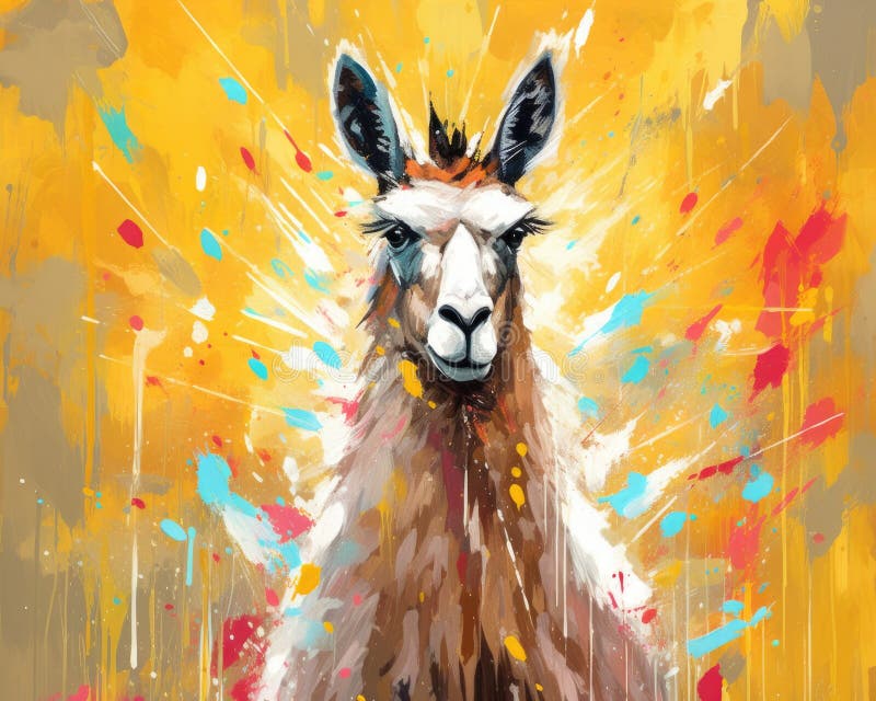 Llama Form and Spirit through an Abstract Lens. Dynamic and Expressive ...
