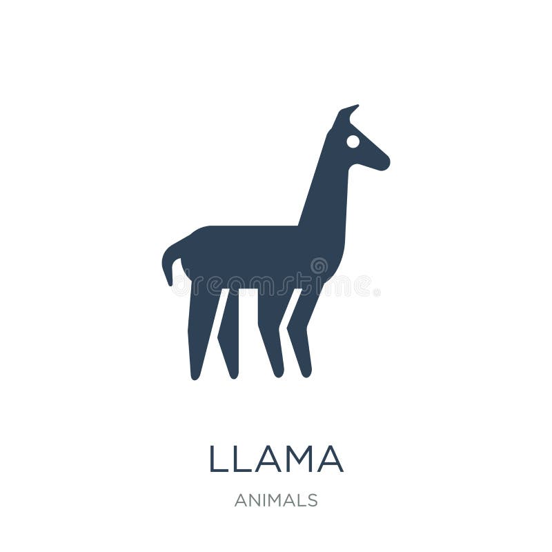 Llama icon, cartoon style stock vector. Illustration of card - 104471030