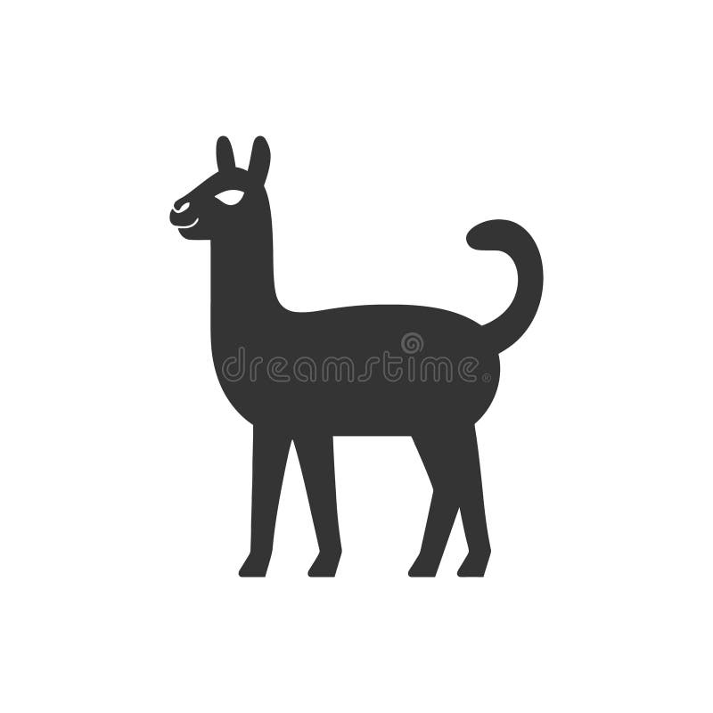 Llama icon stock vector. Illustration of white, glama - 293140118