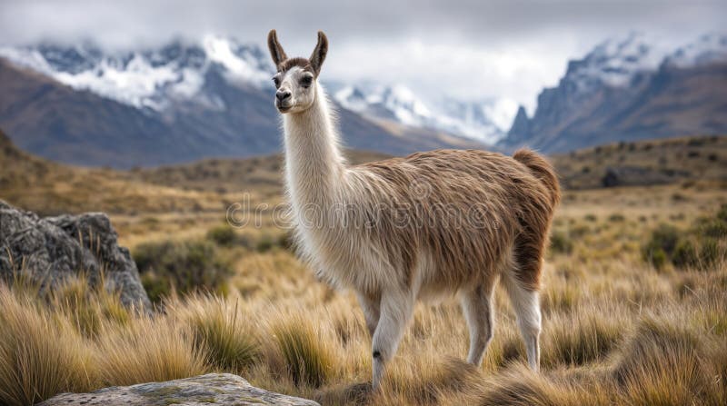A llama Lama glama stock illustration. Illustration of exotic - 375560039