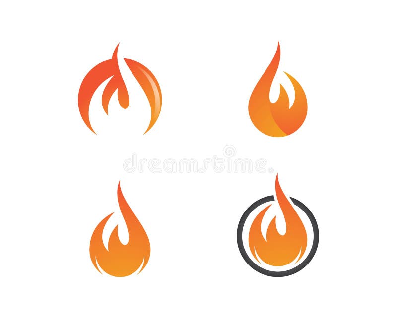 Llama Logo Template Del Fuego Ilustración del Vector - Ilustración de ...