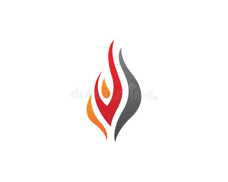 Llama Logo Template Del Fuego Ilustración del Vector - Ilustración de ...