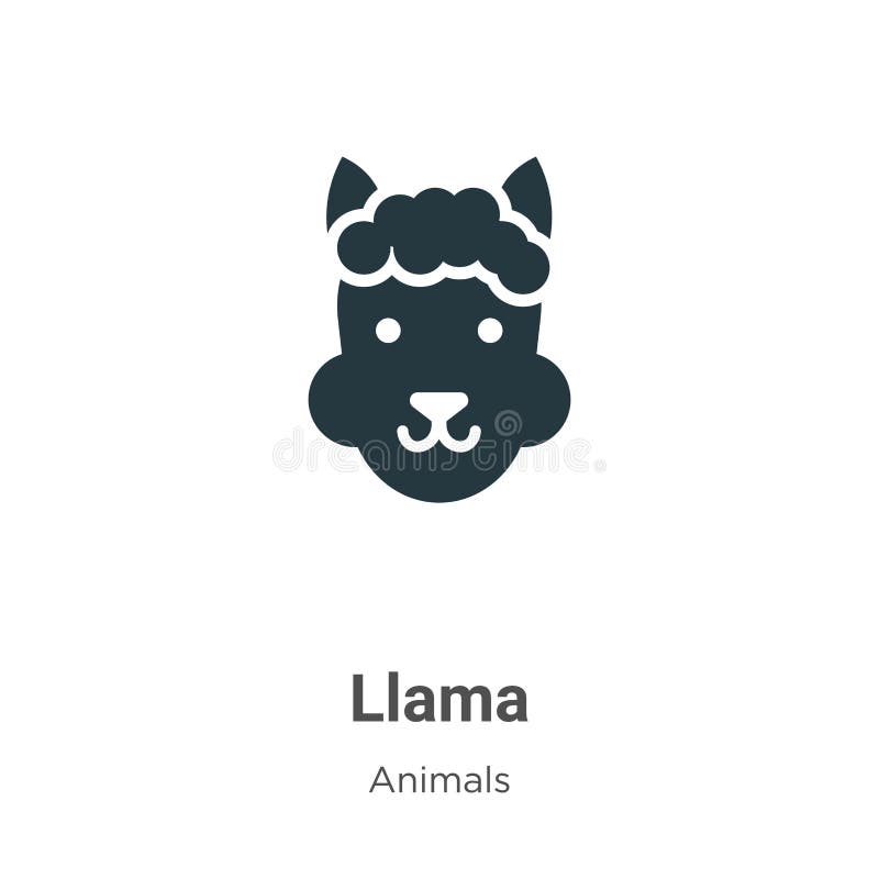 Lama Vector Icon on White Background. Flat Vector Lama Icon Symbol Sign ...
