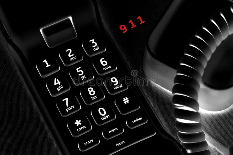 Llamada a 911 O Servicio De Asistencia Imagen de archivo - Imagen de ...
