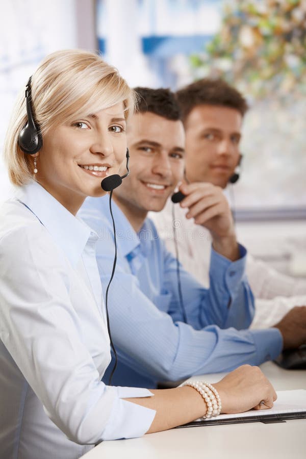 Llamadas Receicving Del Servicio De Ayuda Imagen de archivo - Imagen de ...