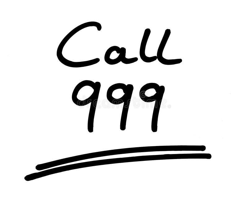 Llamar al 999 stock de ilustración. Ilustración de cursivo - 217897367