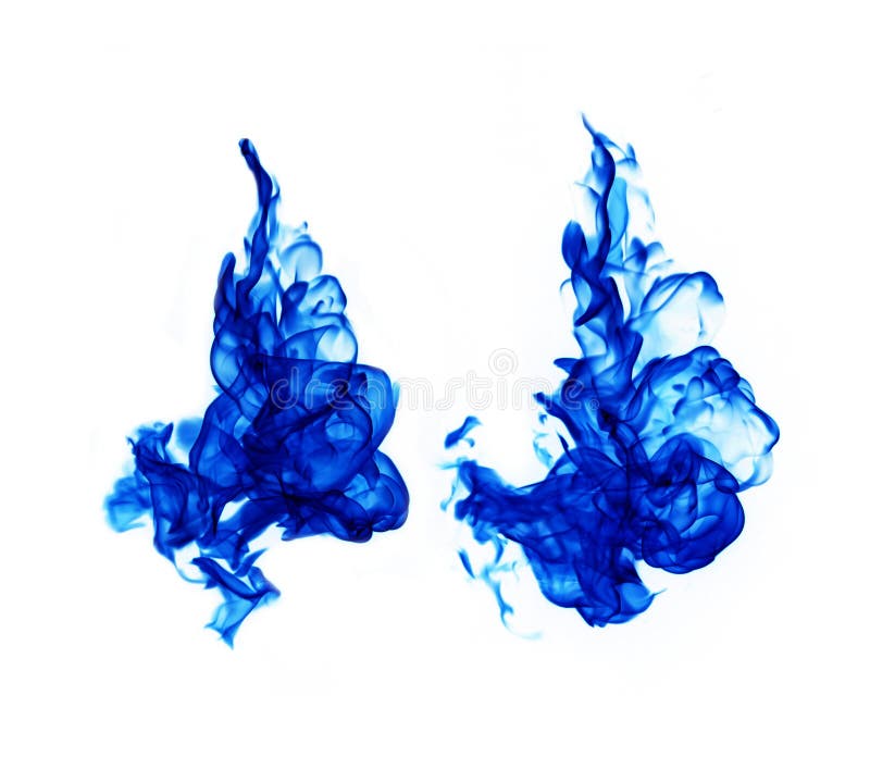 Llamas Azules Aisladas En El Fondo Blanco Imagen de archivo - Imagen de ...