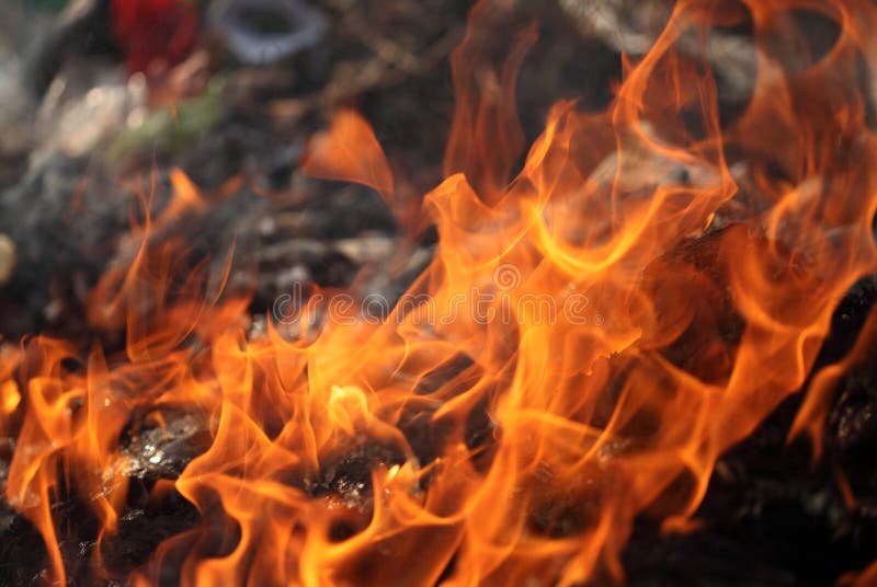 Llamas de fuego y humo imagen de archivo. Imagen de cocinero - 193522235