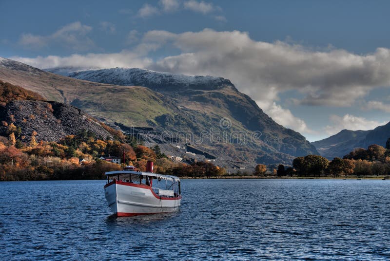 Llanberis stock image. Image of padarn, hills, orange - 18002711