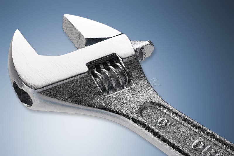 Llave crescent 1 imagen de archivo. Imagen de azul, metal - 23930957