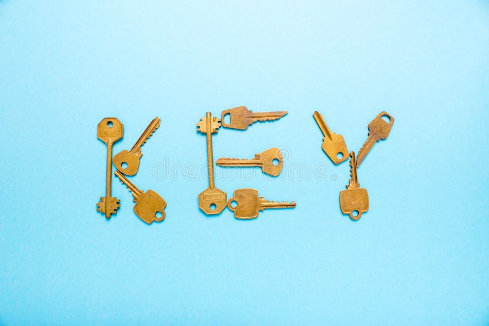 Llaves Alineadas Llave De La Palabra Imagen de archivo - Imagen de ...