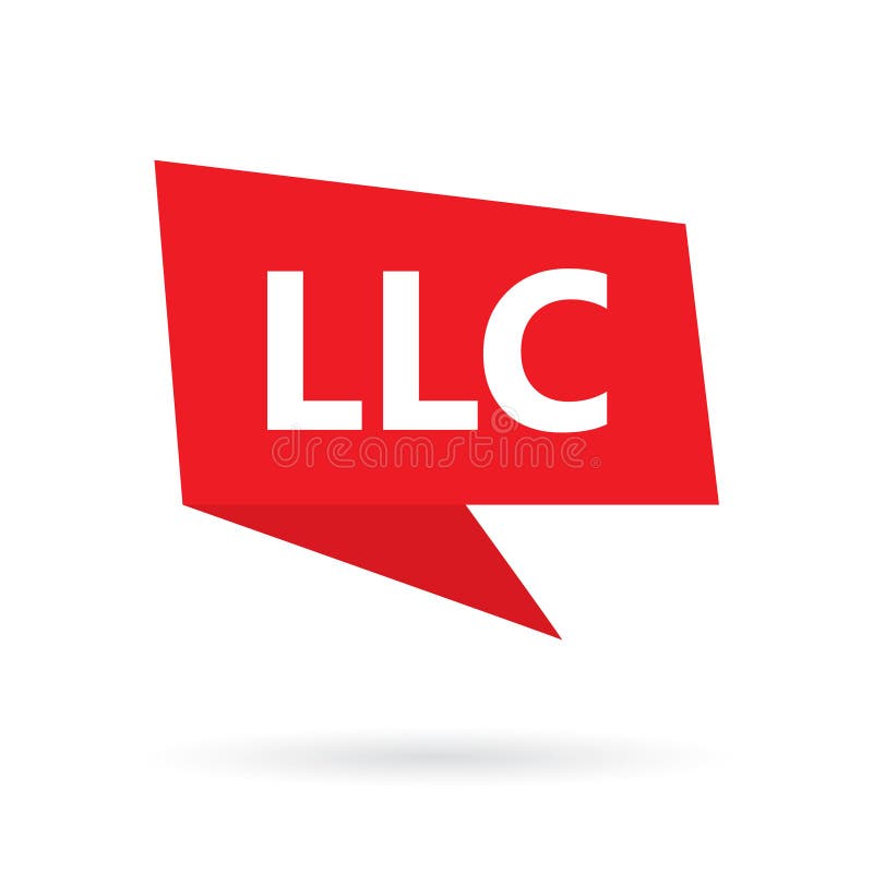 LLC Limited Liability Company Acronym on a Speach Bubble Stock Vector ...