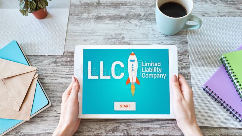 LLC Limited Liability Company. Business Strategy and Technology Concept ...